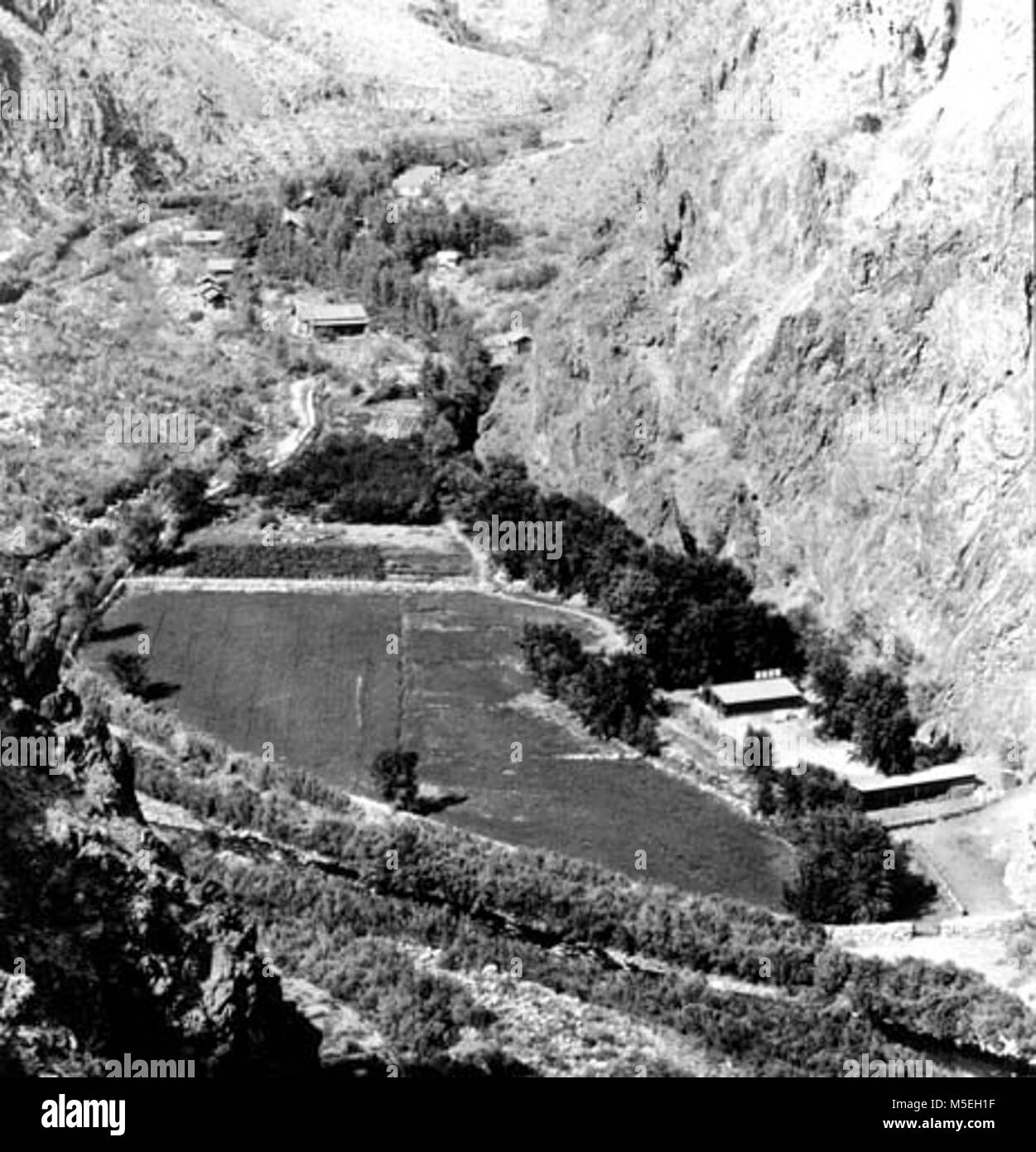Grand Canyon Historic- Phantom Ranch Scene VIEW N UP BRIGHT ANGEL ...