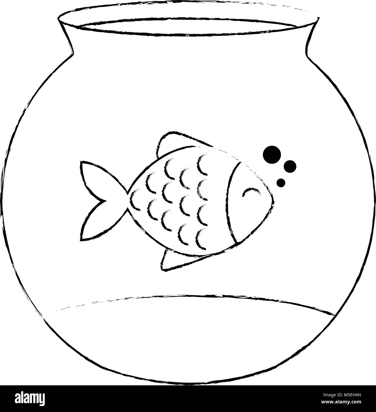 cute fish pet in aquarium Stock Vector Image & Art - Alamy