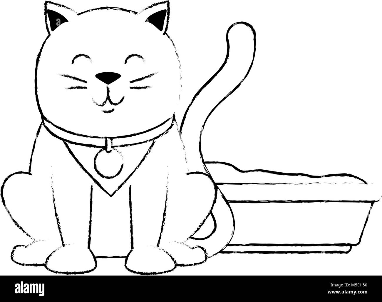 Adorable sand cat kitten Stock Vector Images - Alamy