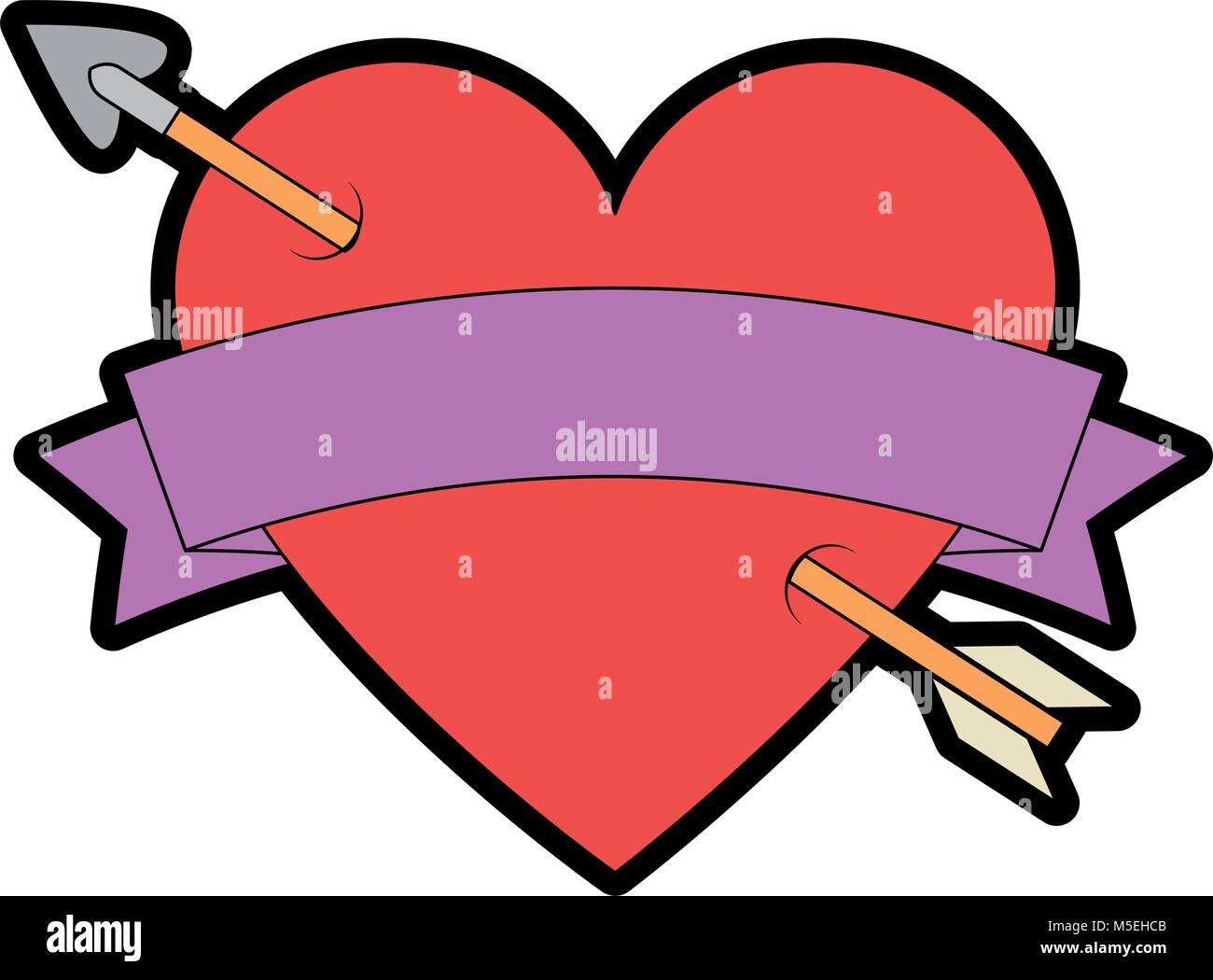 heart love with arrow romantic icon Stock Vector Image & Art - Alamy
