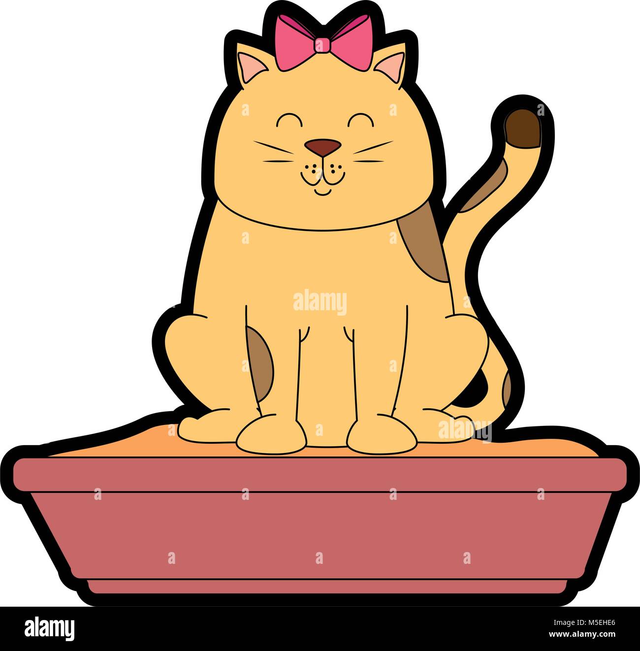 cute cat mascot with sand box Stock Vector Image & Art - Alamy