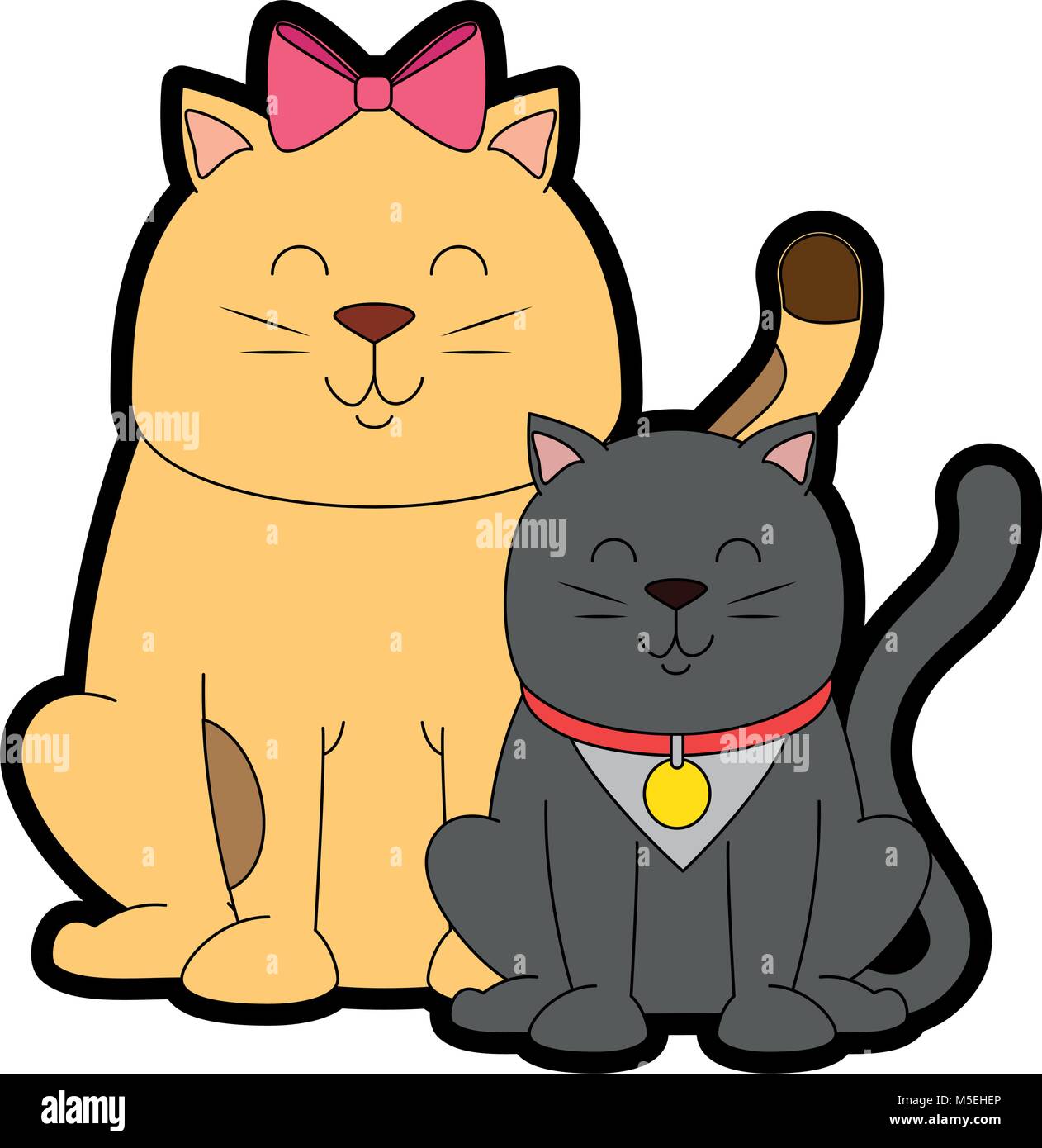 cute cats mascots characters Stock Vector Image & Art - Alamy