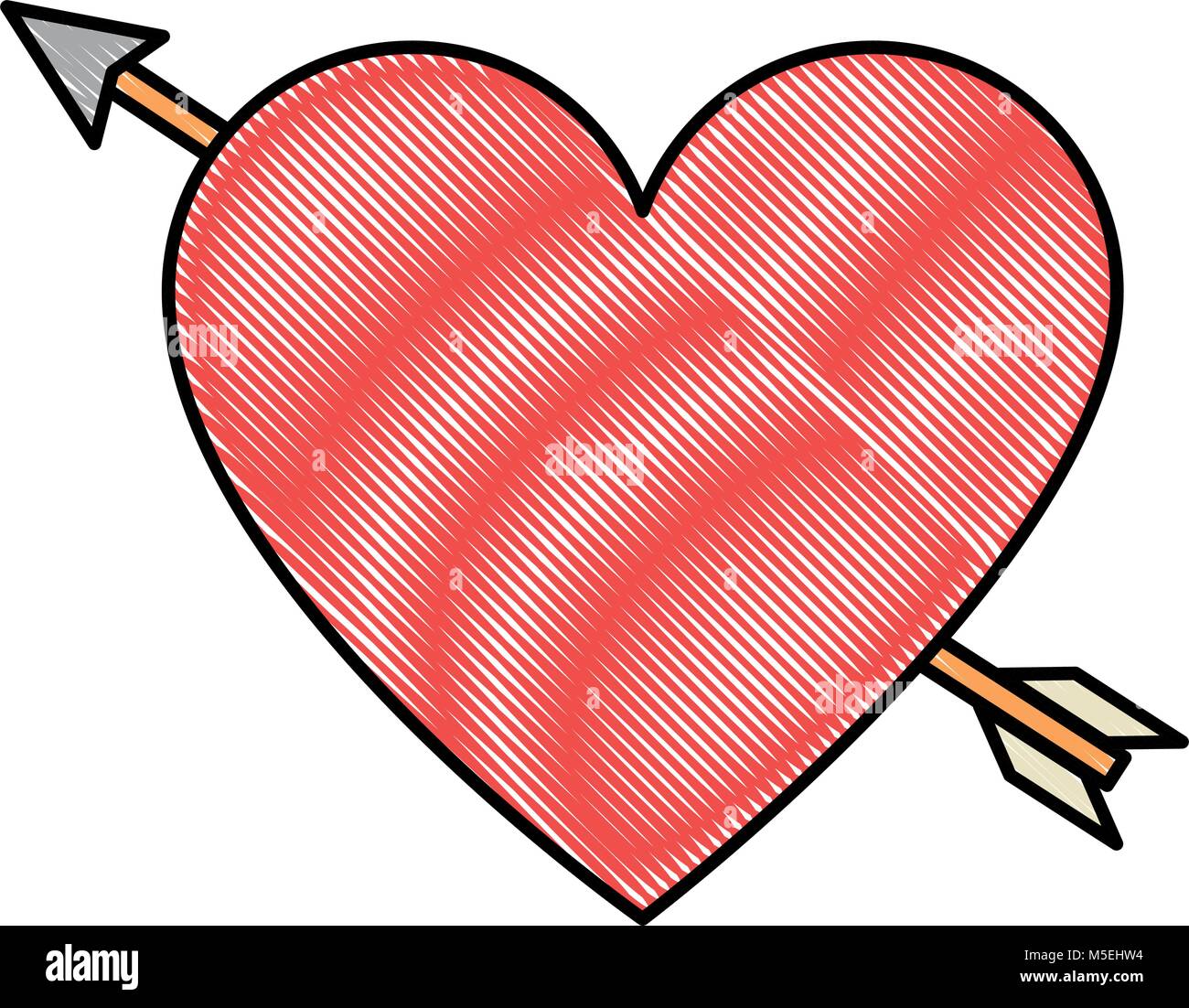 heart love with arrow romantic icon Stock Vector Image & Art - Alamy