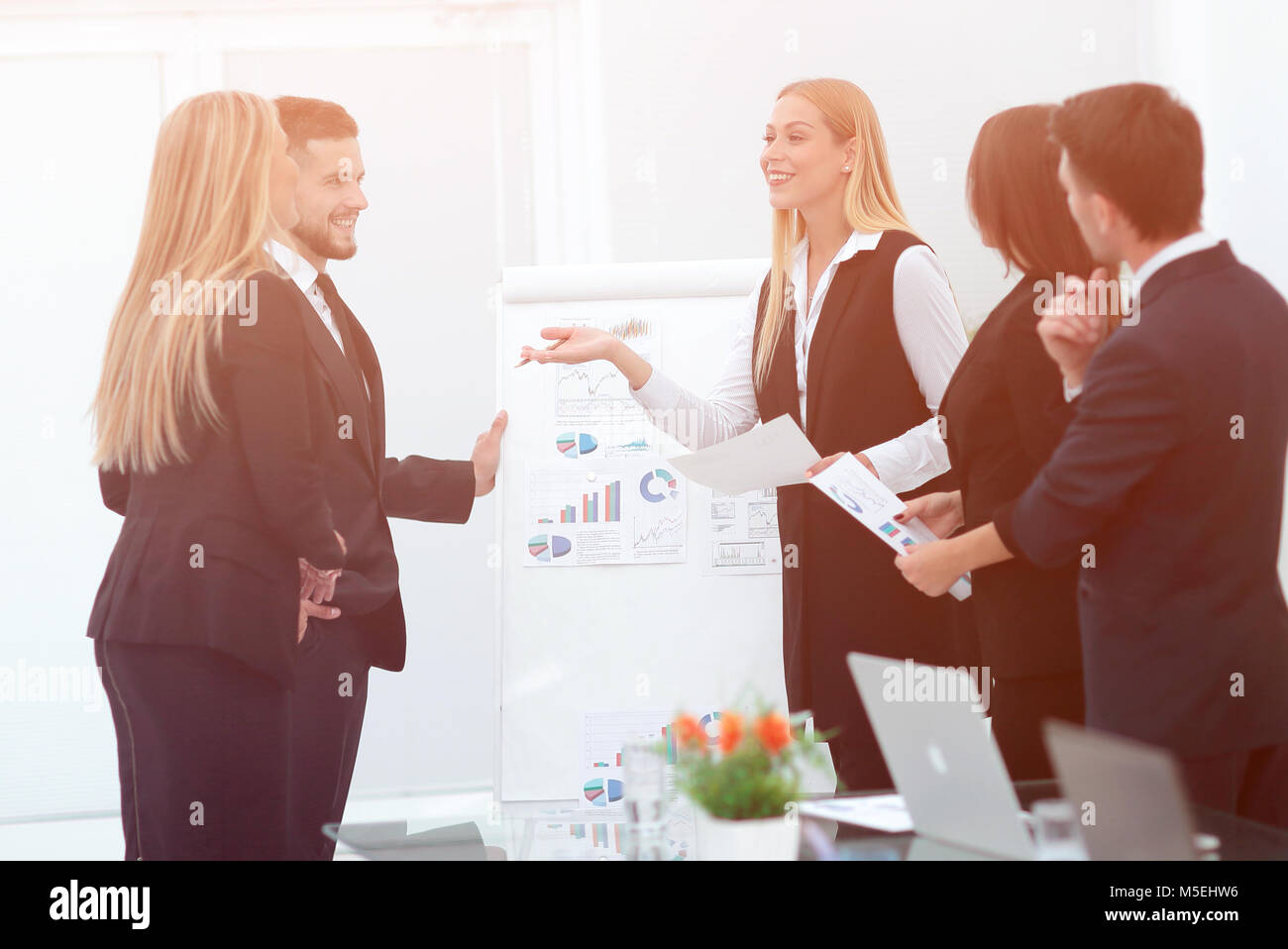 Business people at presentation in office Stock Photo - Alamy