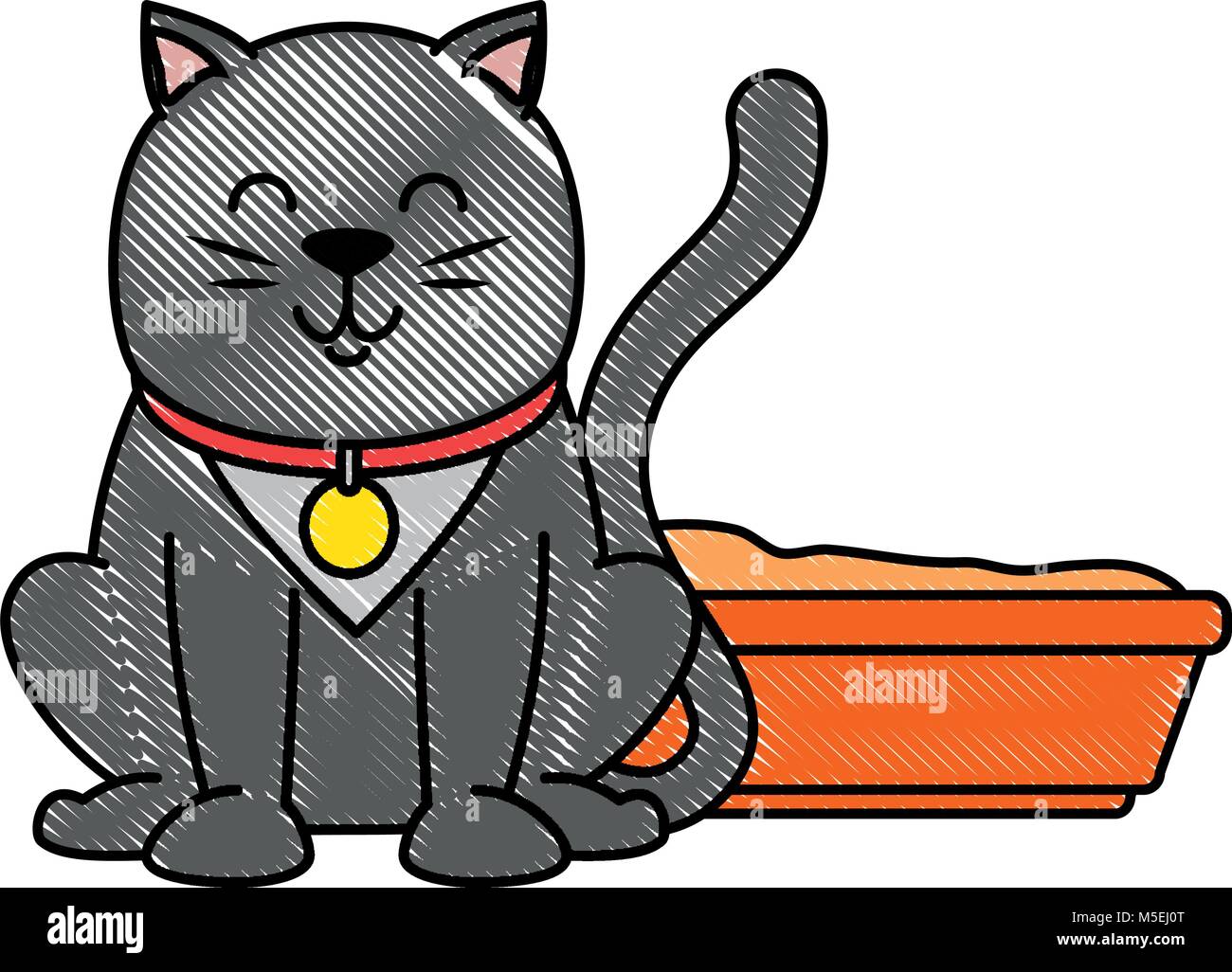 Adorable sand cat kitten Stock Vector Images - Alamy