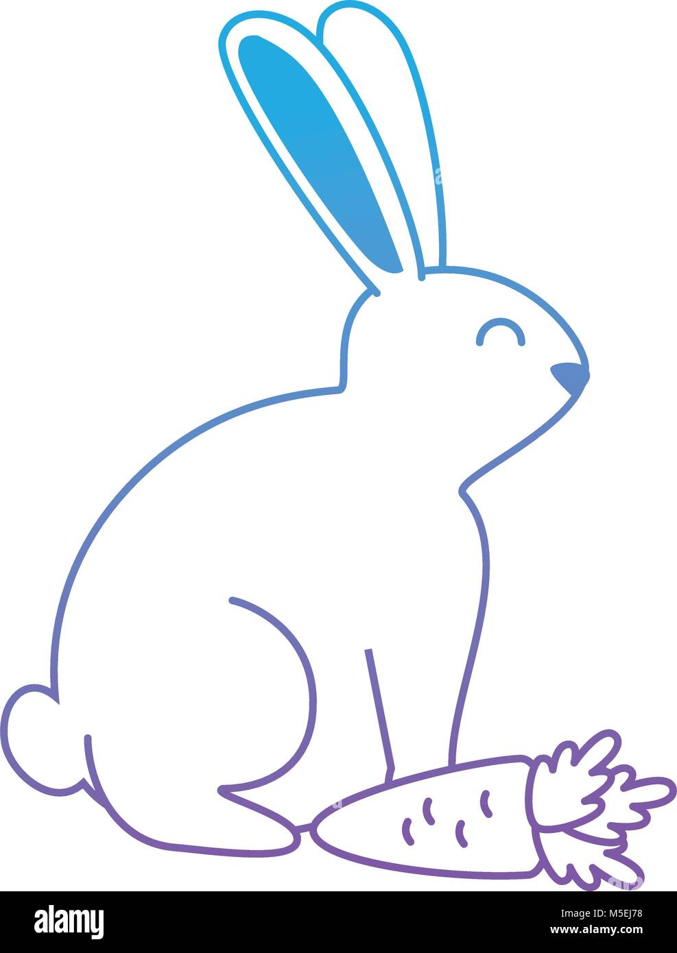 Cute little bunny carrot Stock Vector Images - Alamy