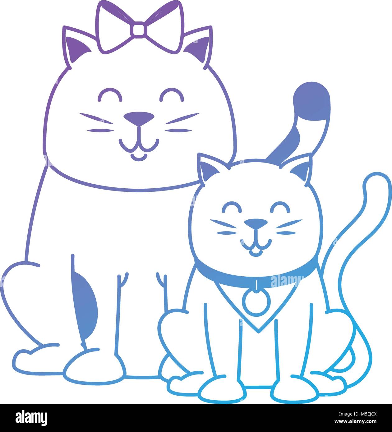 cute cats mascots characters Stock Vector Image & Art - Alamy