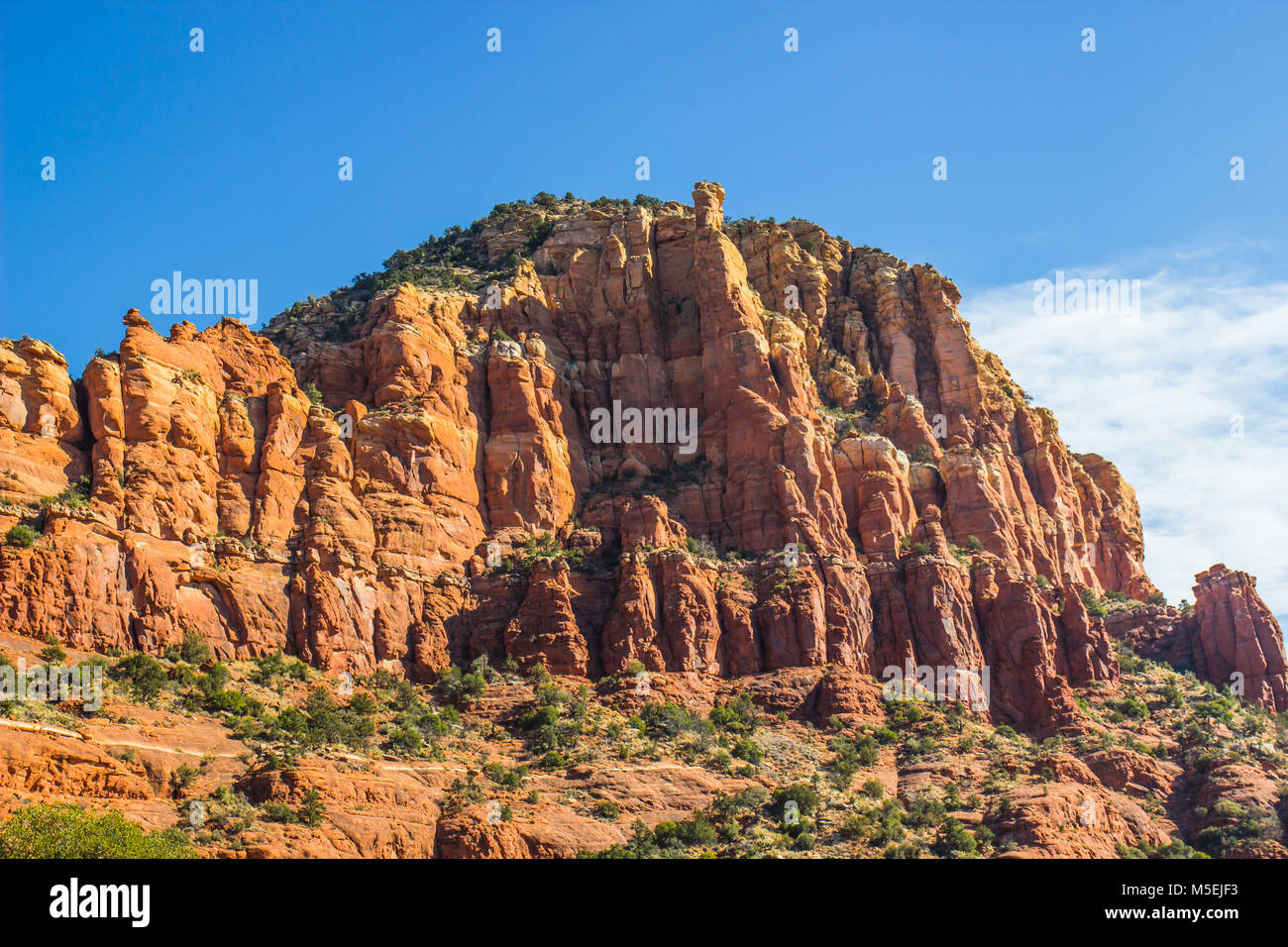 Red Rock Mountain Formation With Geological Layers Stock Photo - Alamy