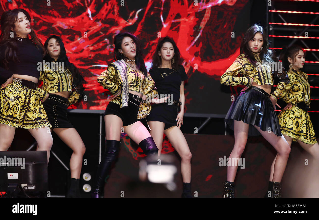 23rd Feb, 2018. S. Korean girl group CLC South Korean girl group CLC ...