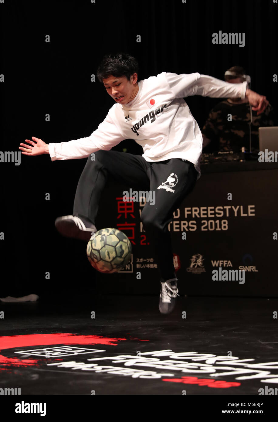 Tokyo, Japan. 22nd Feb, 2018. Japanese freestyle football player Yo ...