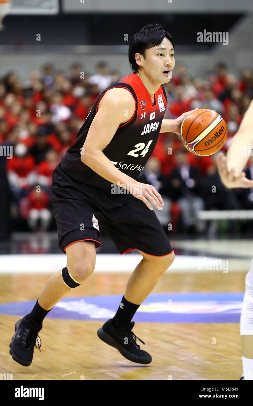 Kanagawa, Japan. 22nd Feb, 2018. Daiki Tanaka (JPN) Basketball : FIBA ...
