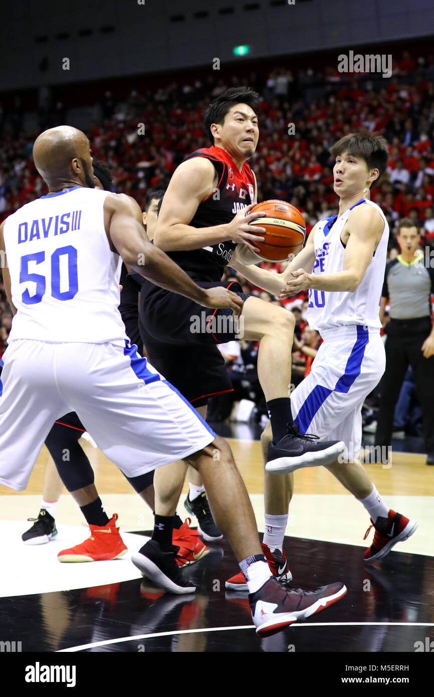 Kanagawa, Japan. 22nd Feb, 2018. Makoto Hiejima (JPN) Basketball : FIBA ...