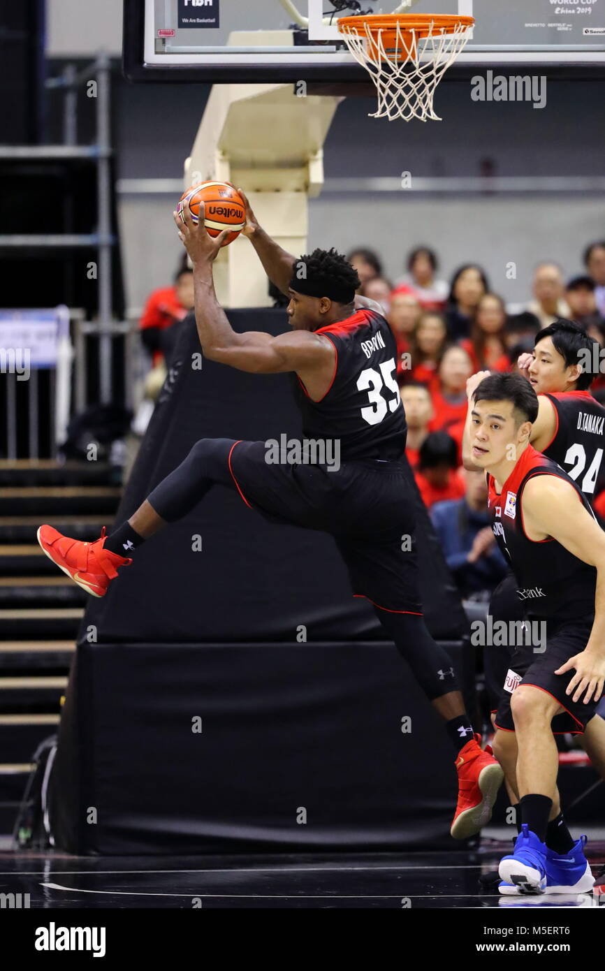 Kanagawa, Japan. 22nd Feb, 2018. Ira Brown (JPN) Basketball : FIBA ...