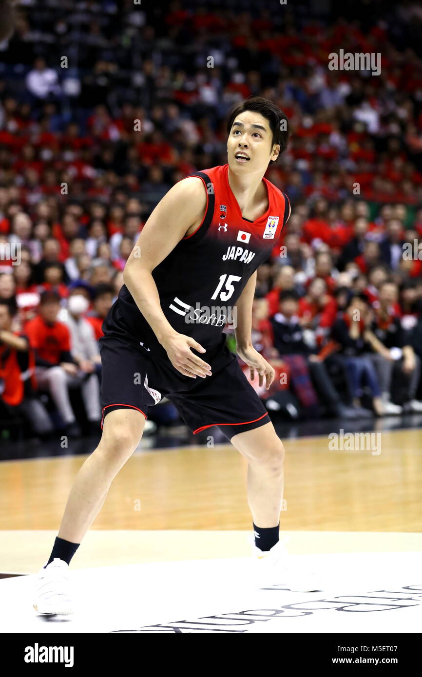 Kanagawa, Japan. 22nd Feb, 2018. Joji Takeuchi (JPN) Basketball : FIBA ...