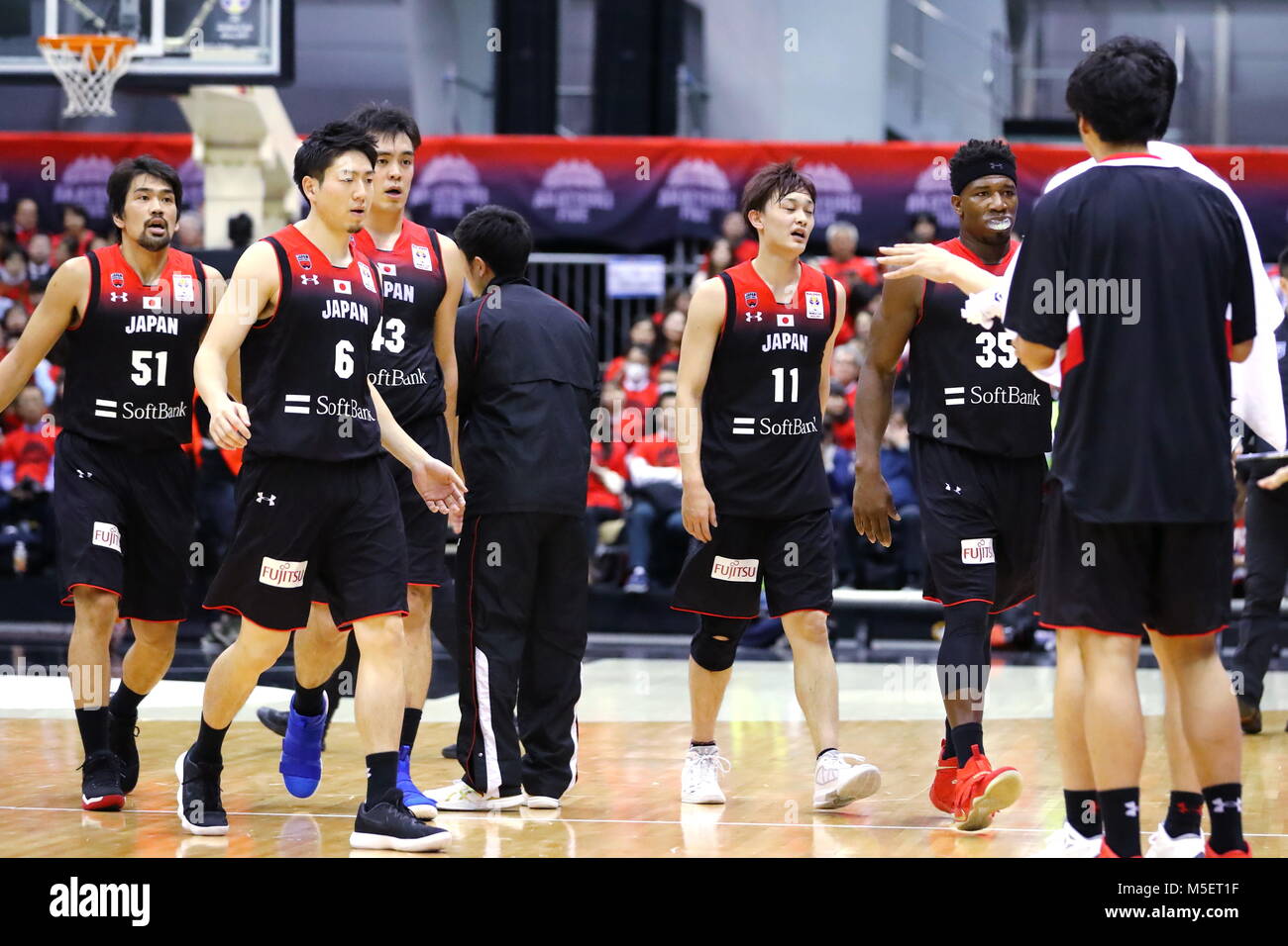 Kanagawa, Japan. 22nd Feb, 2018. Japan team group (JPN) Basketball ...