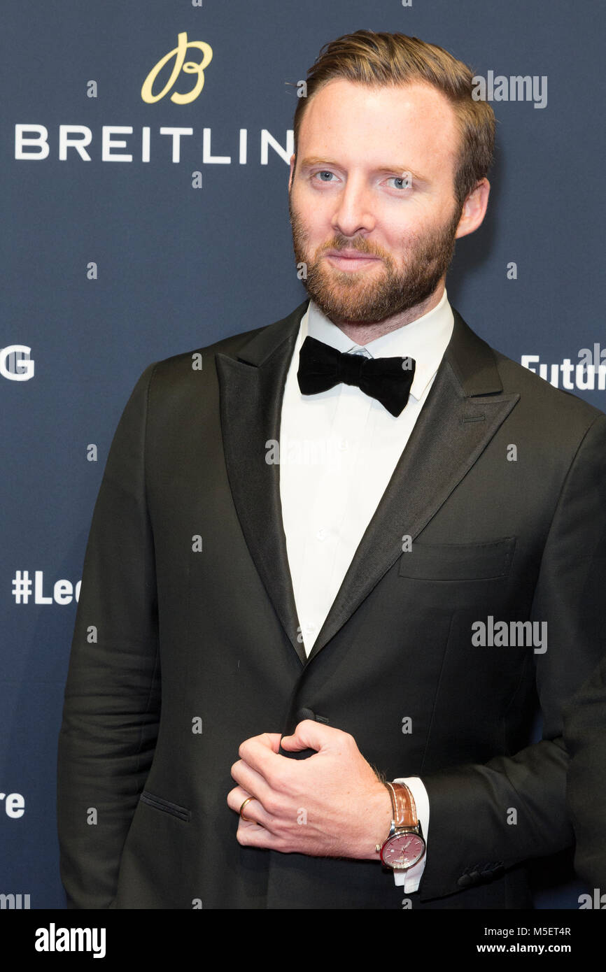 New York, USA - February 22, 2018: Inge Solheim attends Breitling # ...