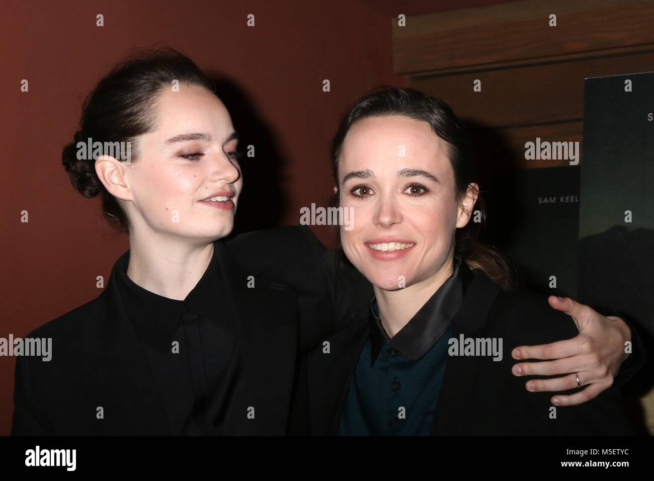 Los Angeles, CA, USA. 20th Feb, 2018. Emma Portner, Ellen Page at ...
