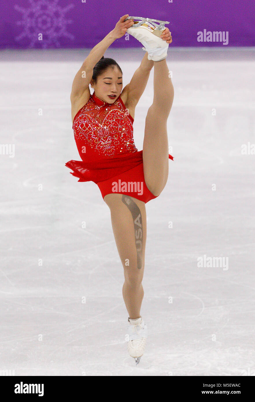 Gangneung, South Korea. 23rd Feb, 2018. Figure skater Mirai Nagasu of ...