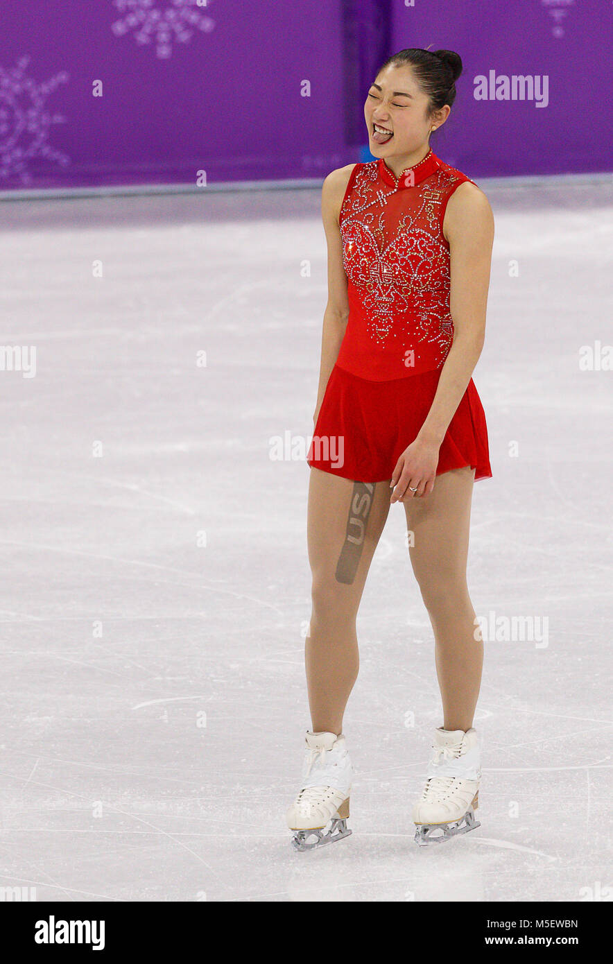 Gangneung, South Korea. 23rd Feb, 2018. Figure skater Mirai Nagasu of ...