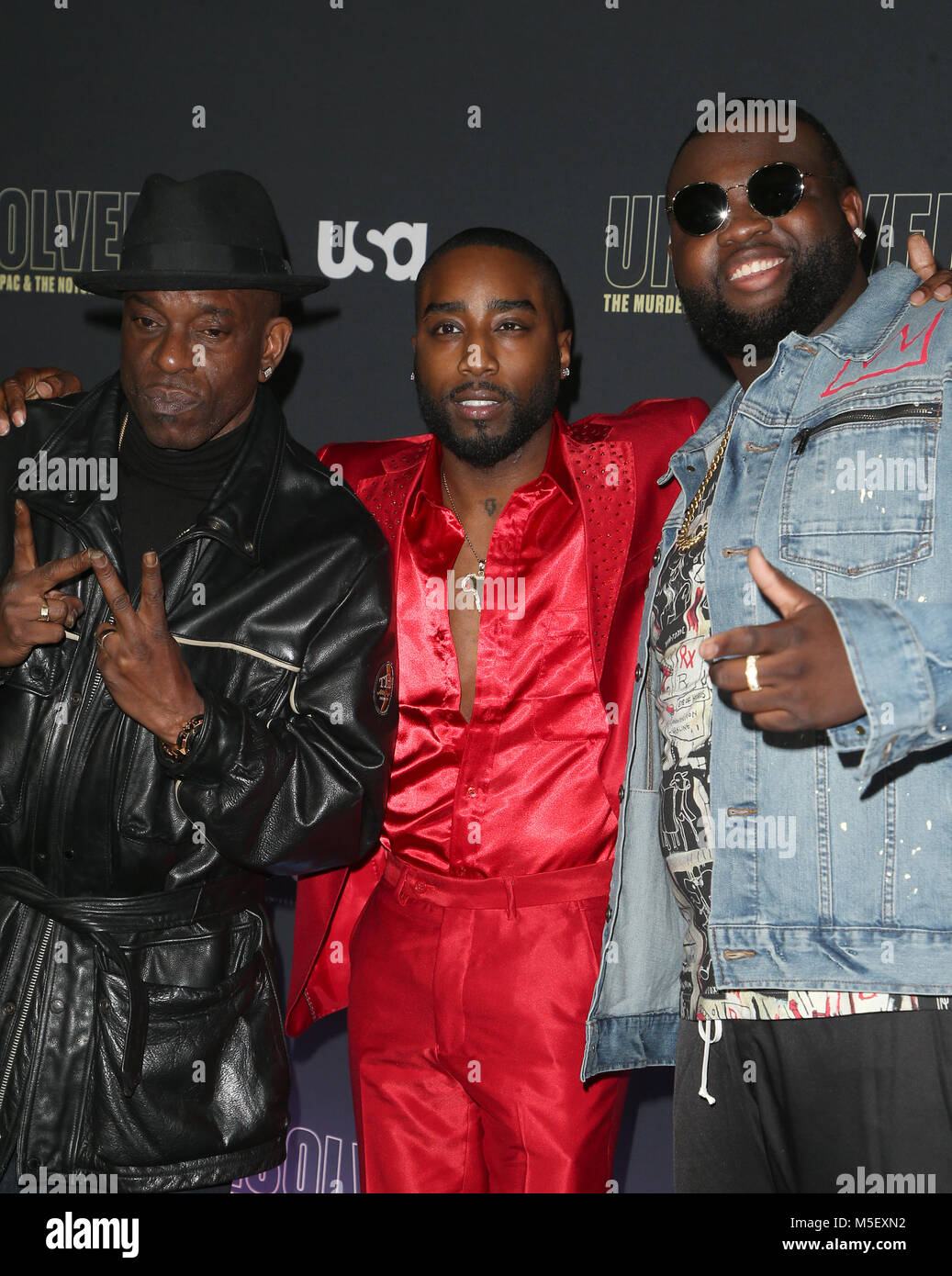 Hollywood, Ca. 22nd Feb, 2018. Mopreme Shakur, Marcc Rose, Wavyy Jonez ...