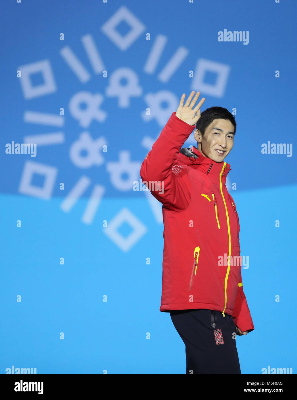 Pyeongchang, South Korea. 23rd Feb, 2018. Gold medalist China's Wu ...