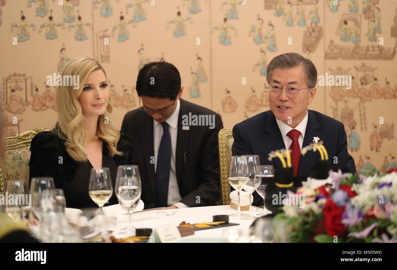 Seoul, South Korea. 23rd Feb, 2018. Moon meets Ivanka Trump South ...