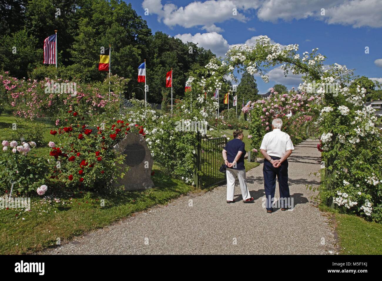 Rose garden, Rosengarten, Beutig, Moltkestrasse, Baden-Baden, Baden ...