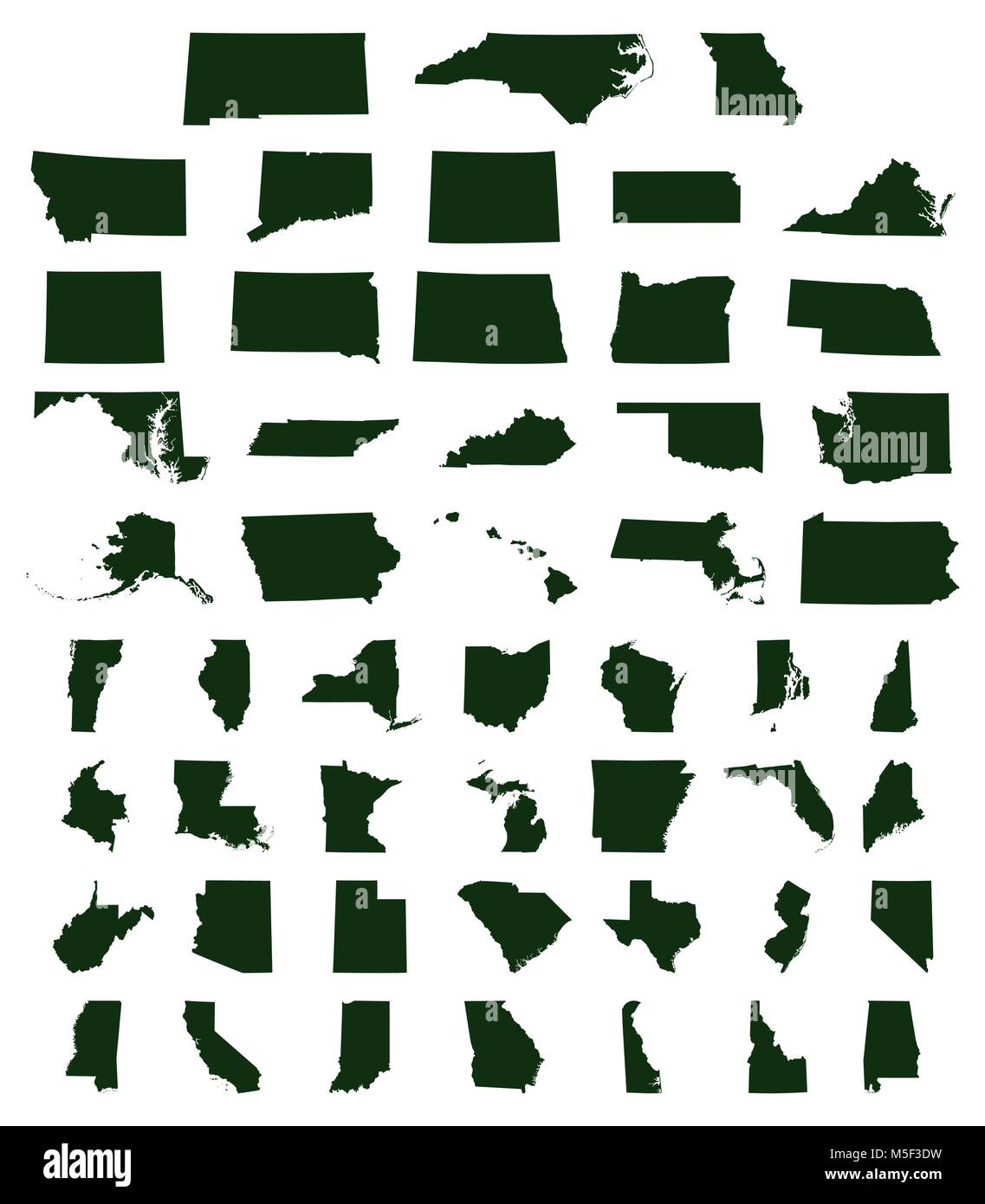 set of US states maps Stock Vector Image & Art - Alamy