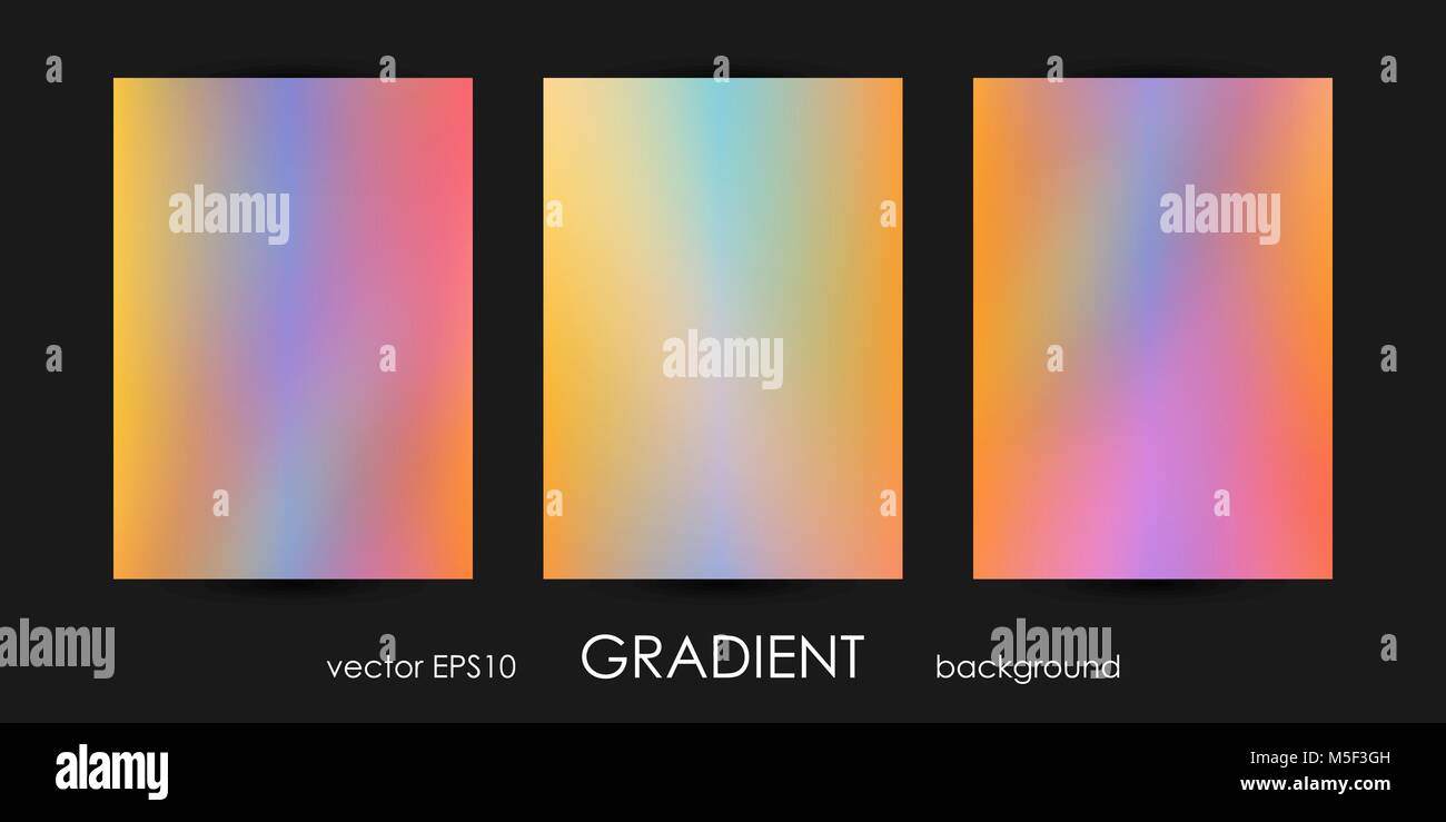 Set of Trendy Gradient Backgrounds for Cover, Flyer, Brochure, Poster ...