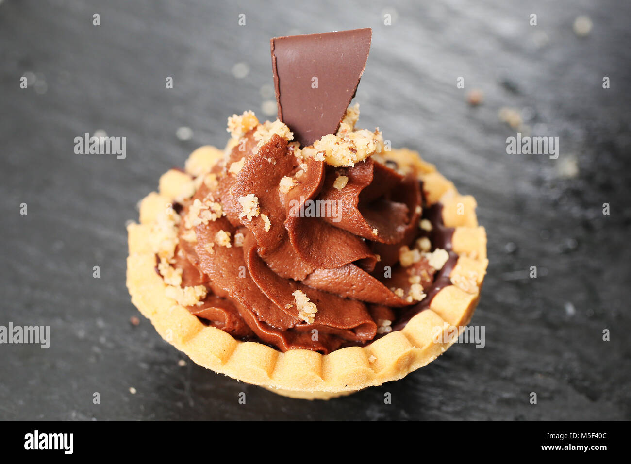 Mini Chocolate Tart Stock Photo - Alamy