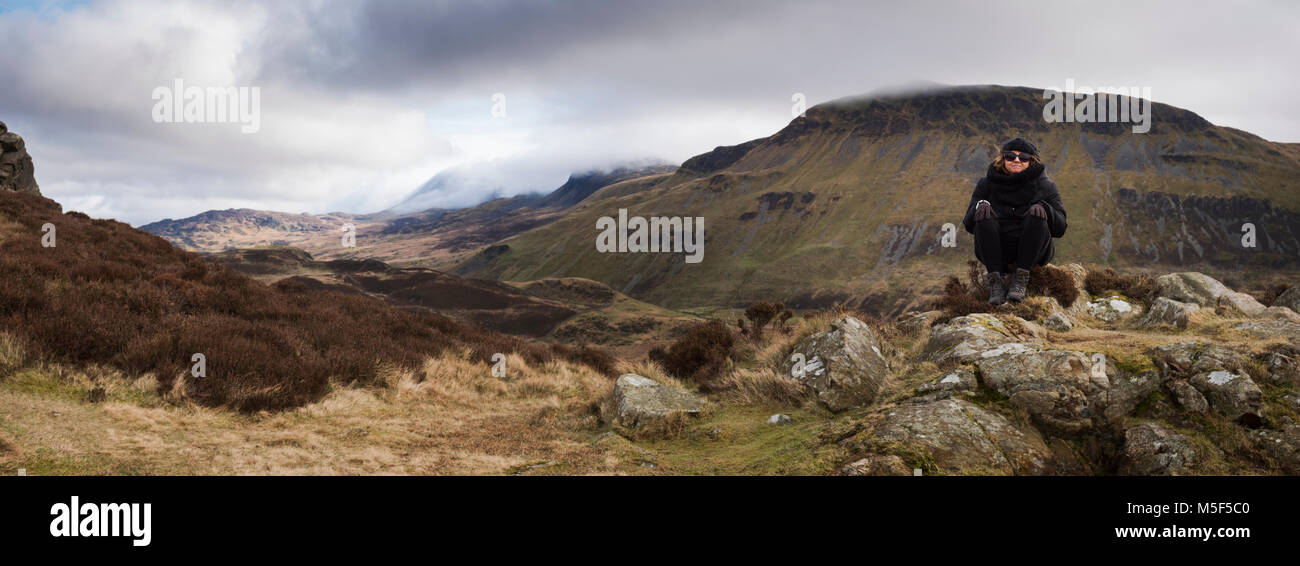 The rugged landscape of southern Snowdonia, Wales Stock Photo - Alamy