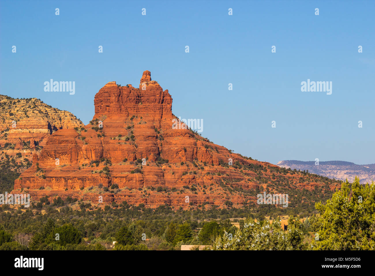 Rugged Sheer Cliff Outcropping Of Red Rock Mountain In Arizona High ...