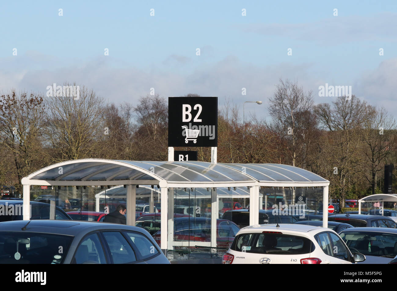 Supermarket car park at Sprucefield, Lisburn, Northern Ireland Stock ...