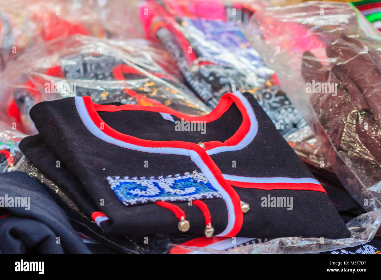 Beautiful Thai tribal clothes and tribal textile style in the northern ...