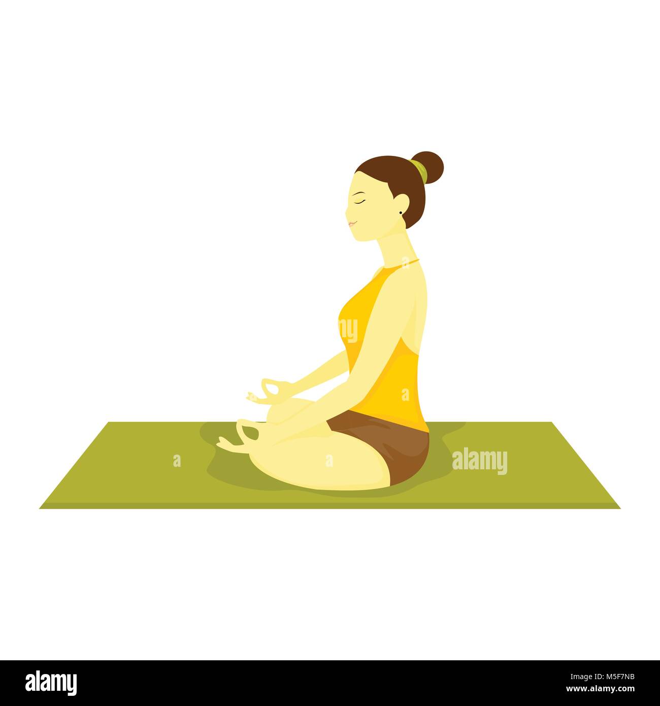 Half Lotus Pose Yoga Meditation Vector Illustration Graphic Design ...