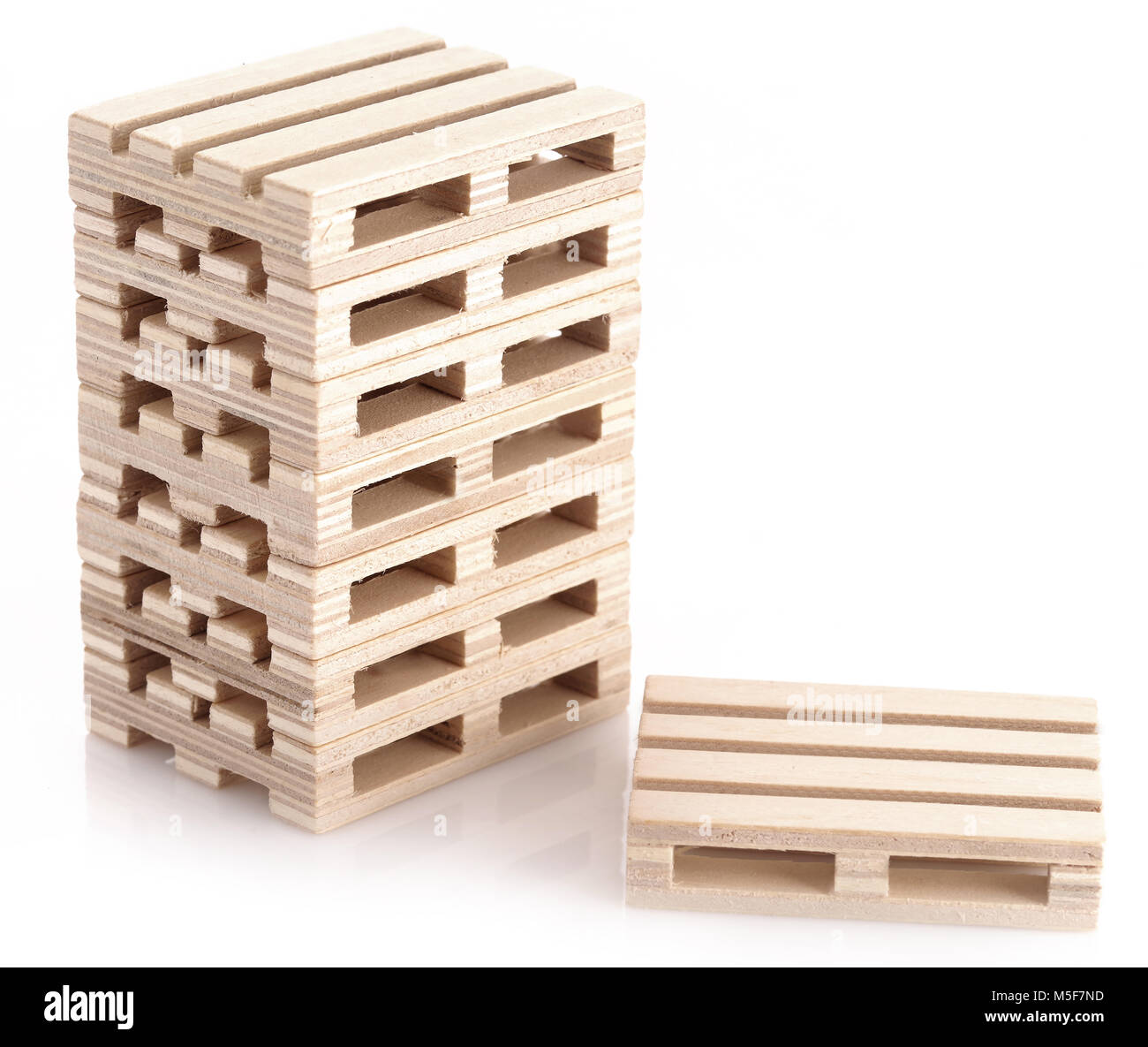 Wooden pallets on white background Stock Photo - Alamy