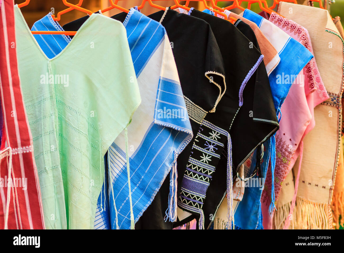 Beautiful Thai tribal clothes and tribal textile style in the northern ...