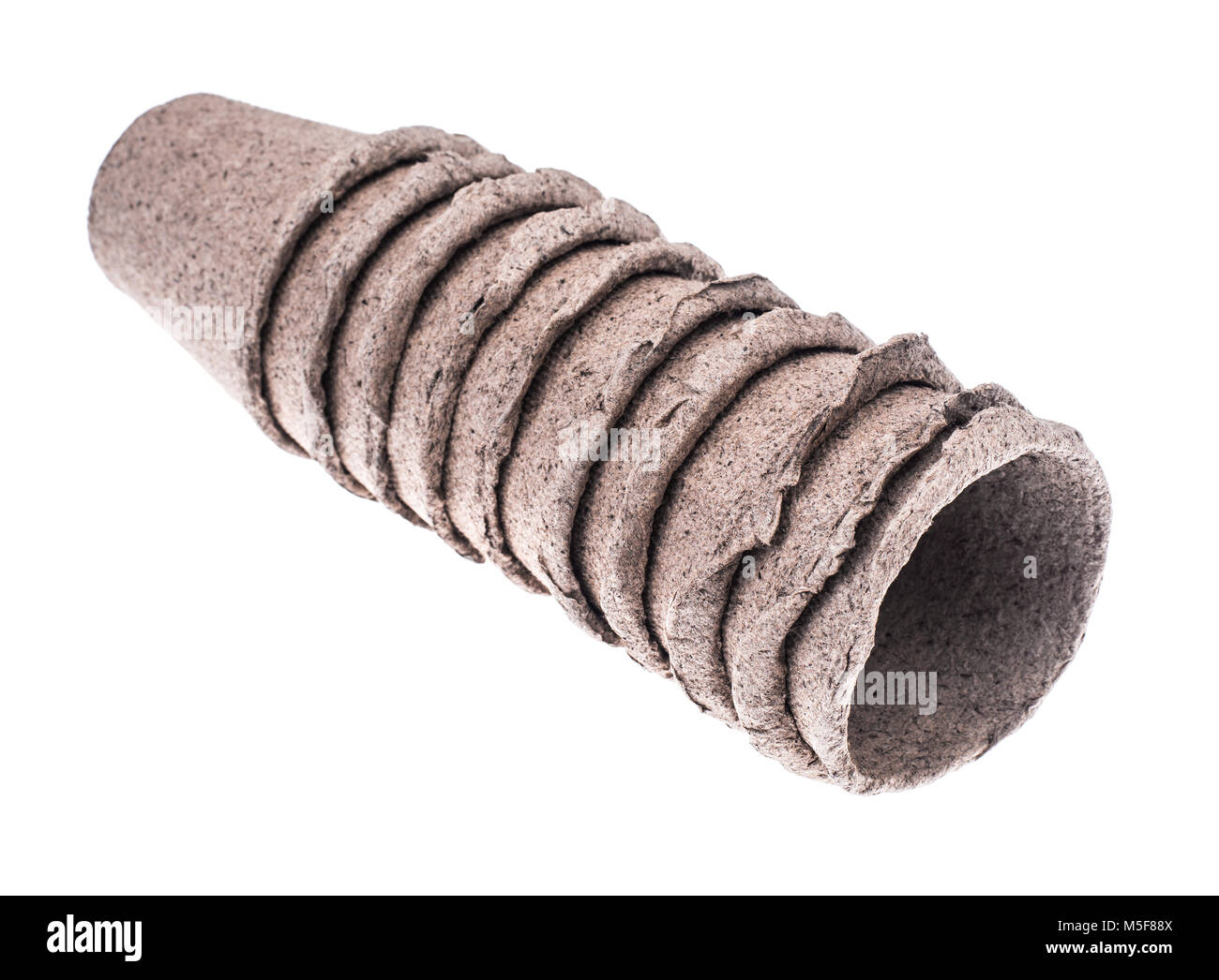 Peat pots for spring seedlings on white background. Studio Photo Stock ...