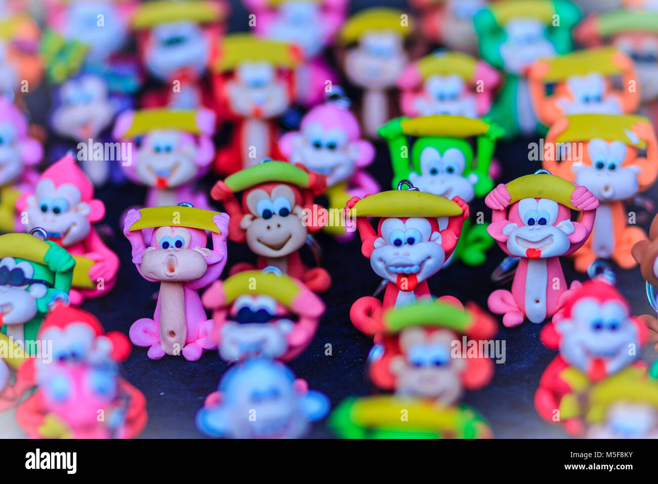 Cute Little Monkey Key Chain Made from Ceramic Clay Stock Photo - Alamy