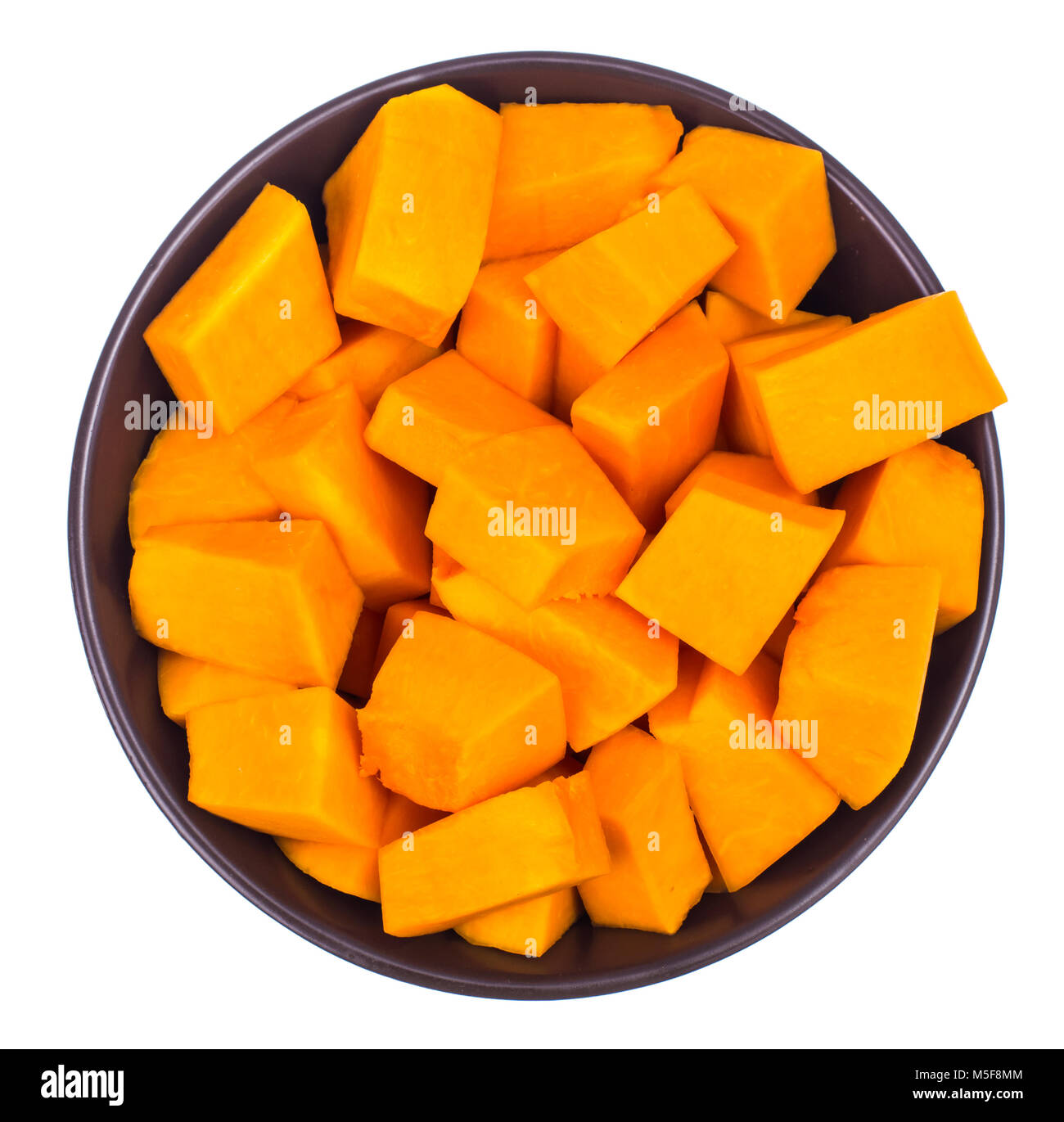 Pieces of pumpkins cut into cubes. Studio Photo Stock Photo - Alamy