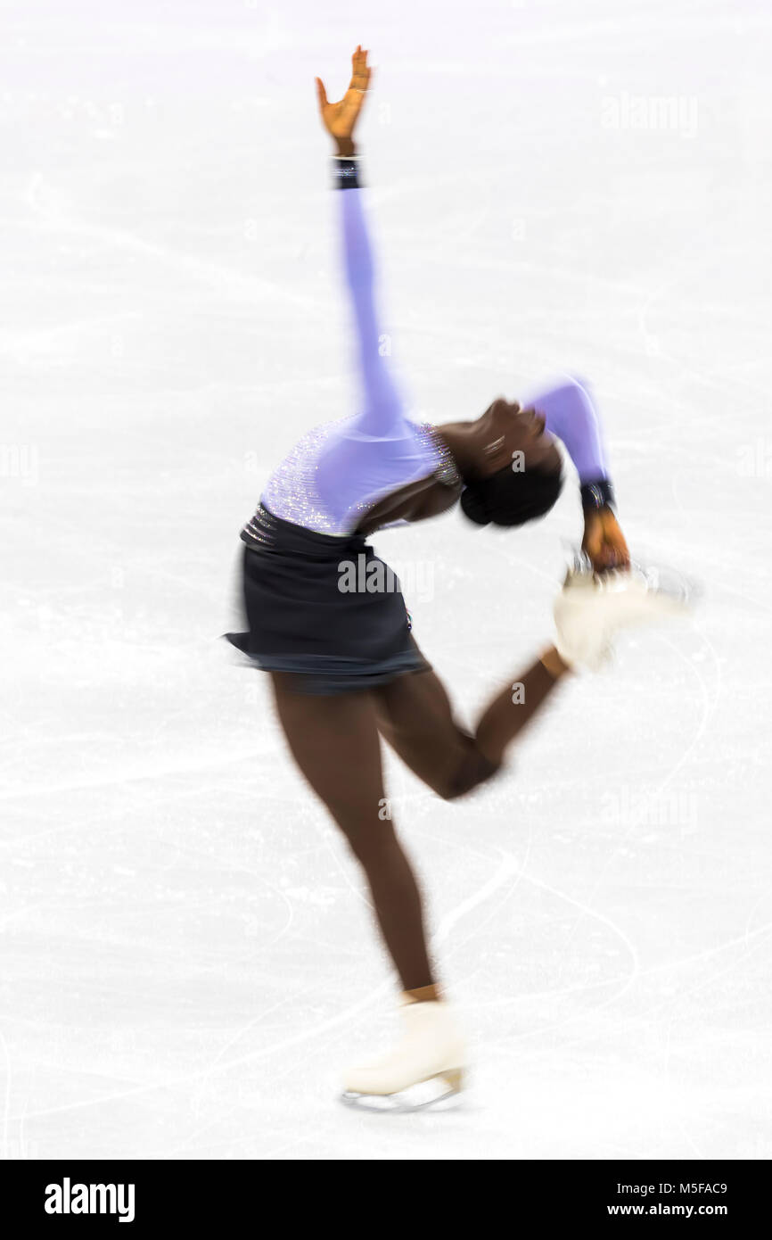 Motion blur action of competitor in the Figure Skating - Ladies' Free ...