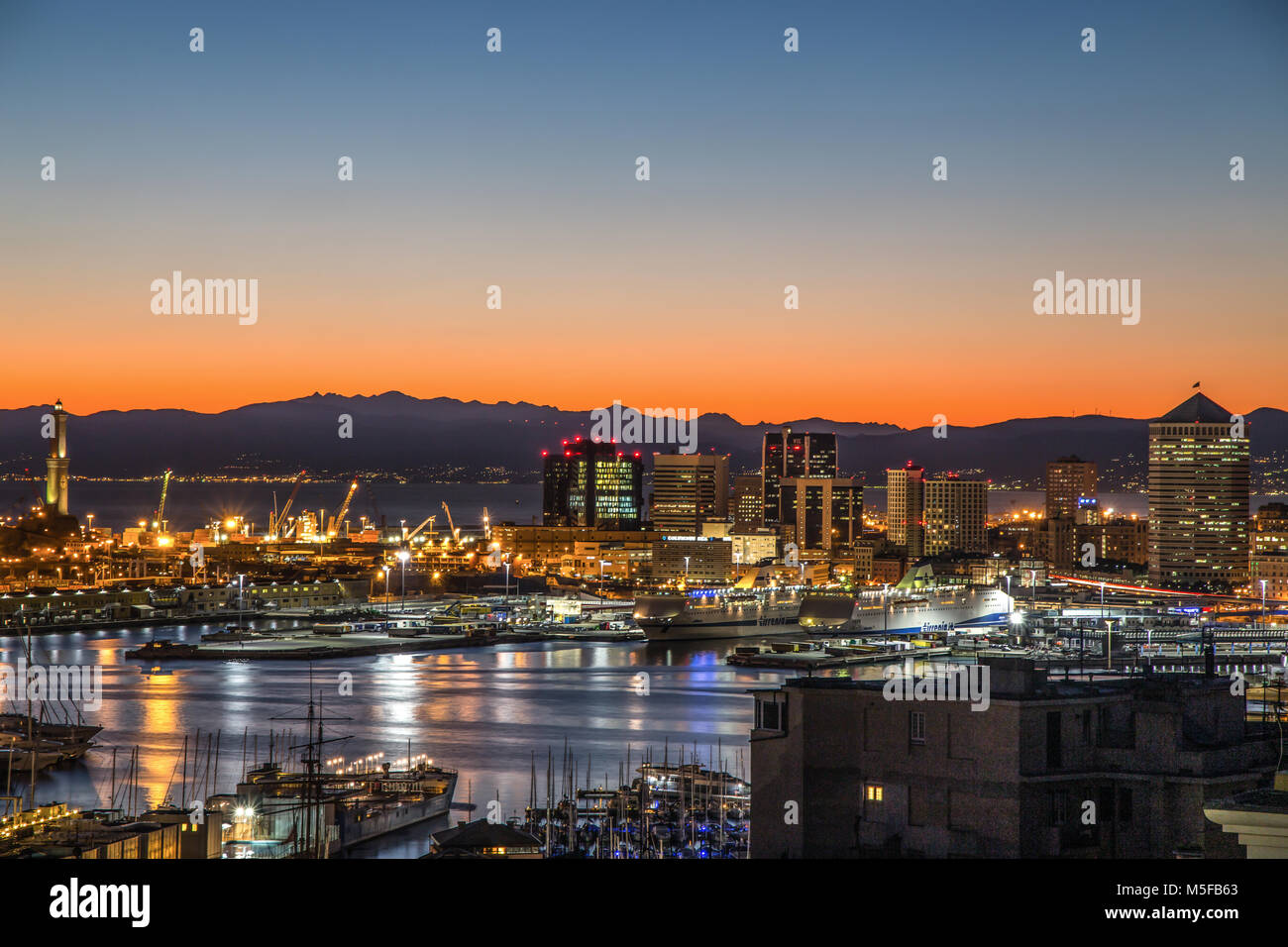 Genova Landscape , Italy Stock Photo - Alamy