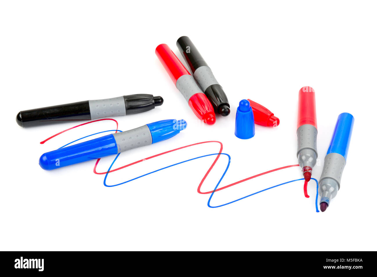 Bright colored markers on Cut Out Stock Images & Pictures - Alamy