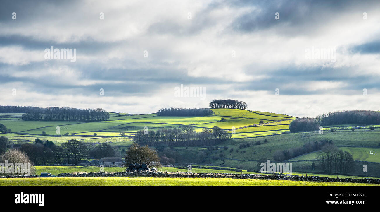Beautiful countryside in the Derbyshire peak district. England UK Stock ...
