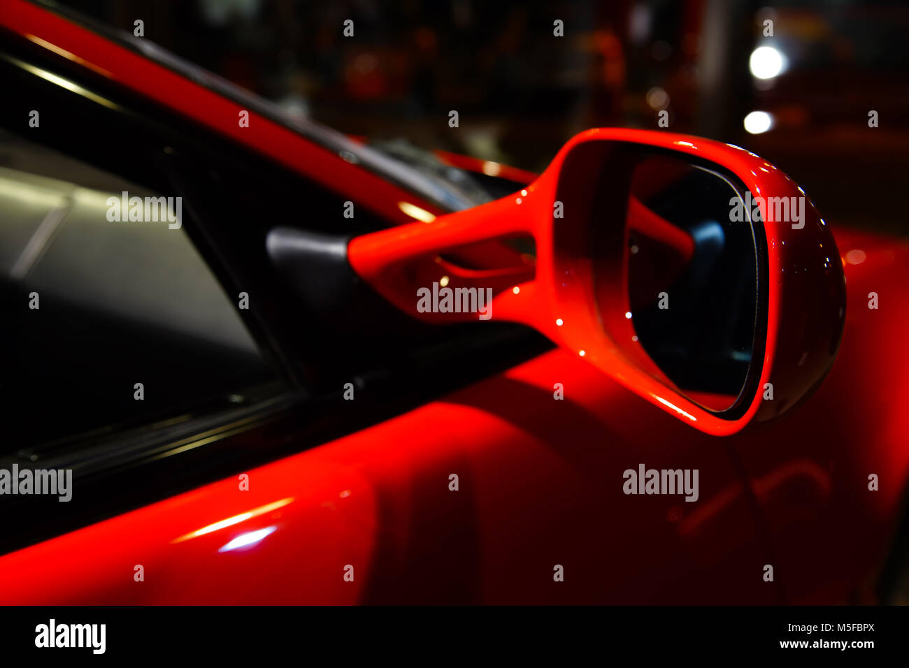 Retro car mirror close-up view, vintage design Stock Photo - Alamy