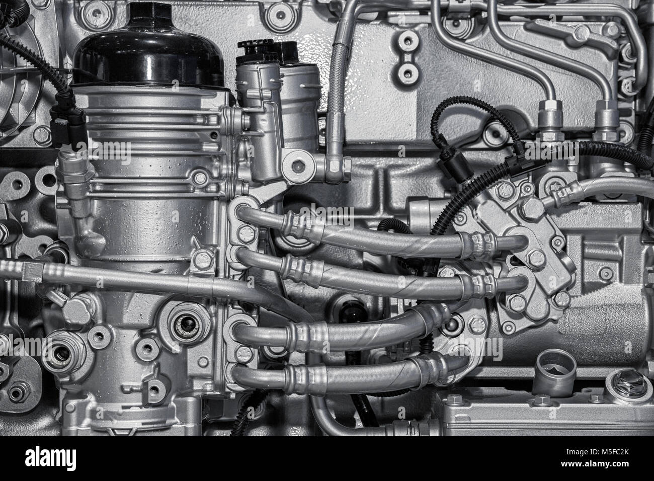 Mechanical part of an engine close up Stock Photo - Alamy