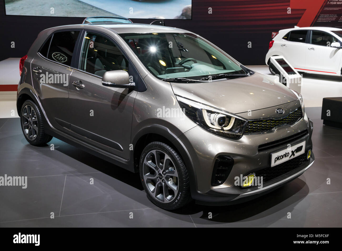 BRUSSELS - JAN 10, 2018: Kia Picanto X-Line car shown at the Brussels ...