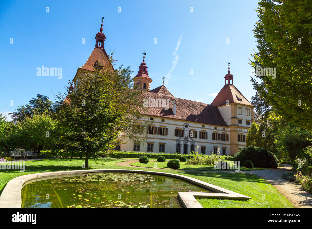 Eggenberg Palace countyard in Graz, Styria region of Austria Stock ...