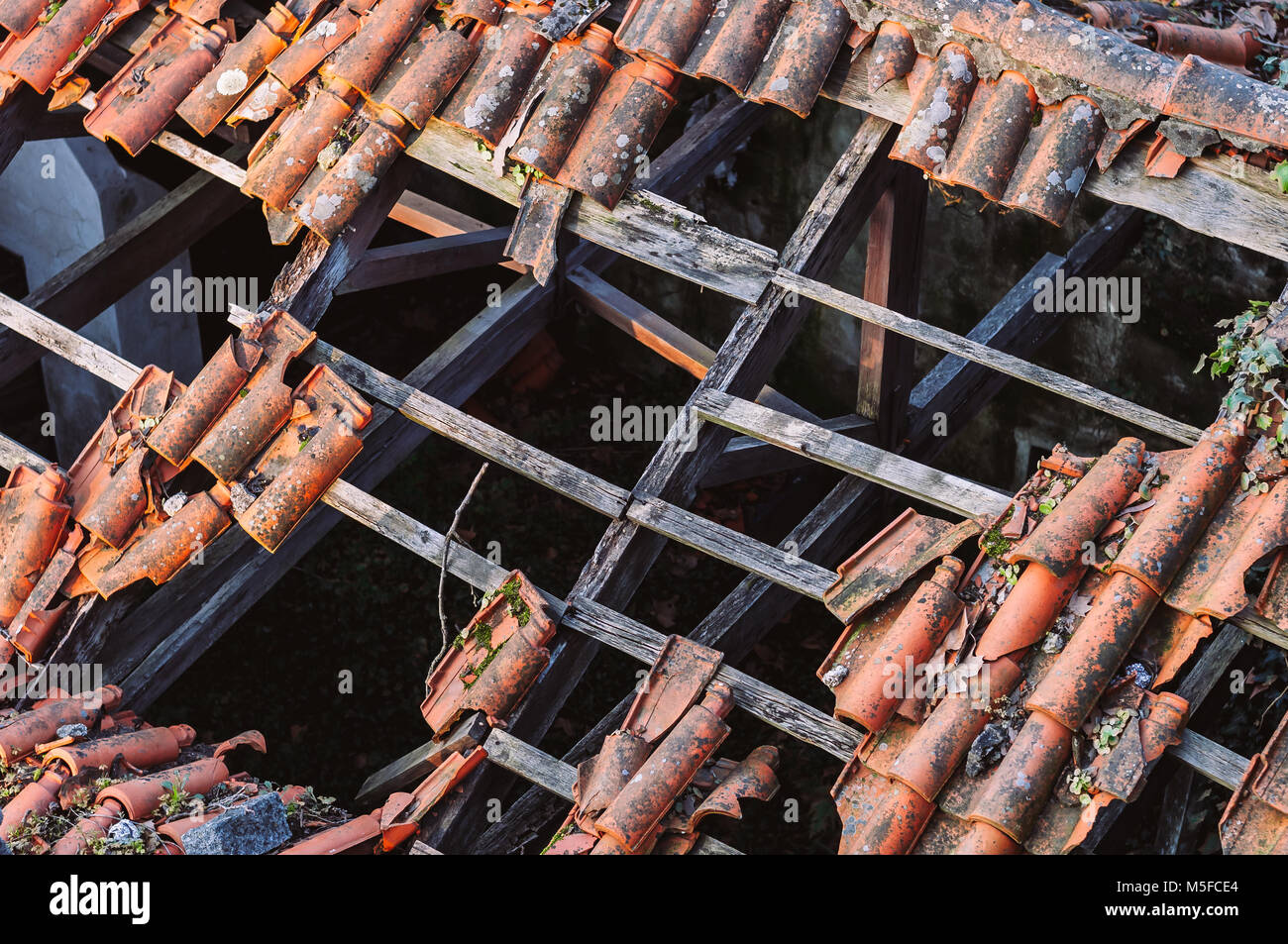 Roof tile fragments hi-res stock photography and images - Alamy