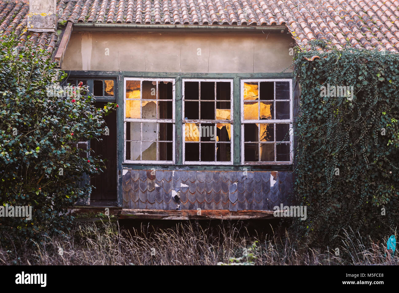 Abandoned Broken House Windows Stock Photo - Alamy